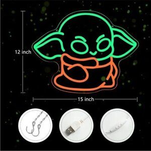 Urban Outfitters | Wall Decor | Neon Light Baby Yoda Star Wars Fan ...